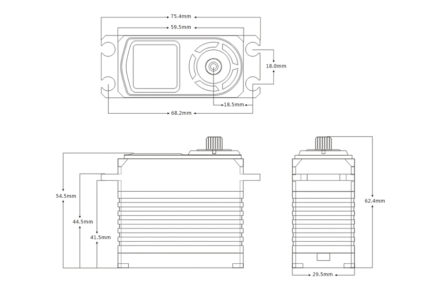 BH125W High-torque Digital servo (125 kg-0,085s/60°) | RCprofi.cz