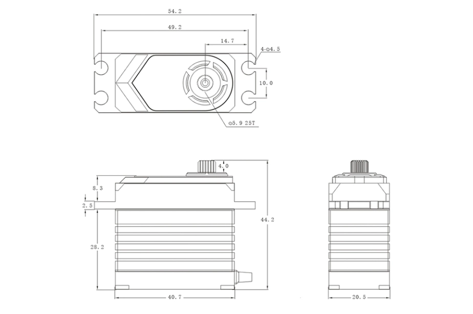 T6S HiVOLT BRUSHLESS Digital servo (58 kg-0,085s/60°) | RCprofi.cz